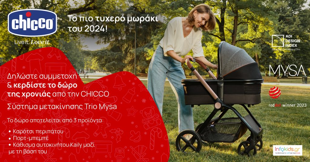 CHICCO: Δηλώστε συμμετοχή και κερδίστε τα δώρα της χρονιάς