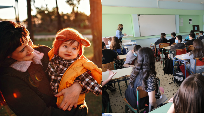 Καθηγήτρια ΕΠΑΛ διδάσκει μέσα στην τάξη αγκαλιά με το μωρό της γιατί ...