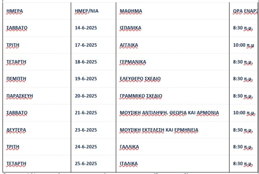 Πανελλαδικές εξετάσεις 2025: Πότε ξεκινούν - Το πρόγραμμα των μαθημάτων ...
